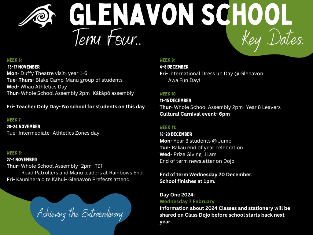 Term Dates | Glenavon School